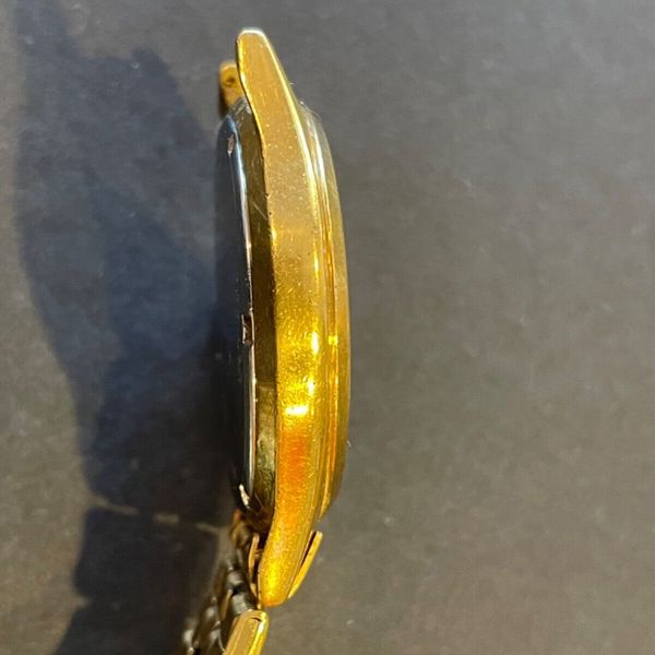 Seiko Men's Watch 7N43-9048 Vintage Quartz Gold Dial Day Date Exxon ...