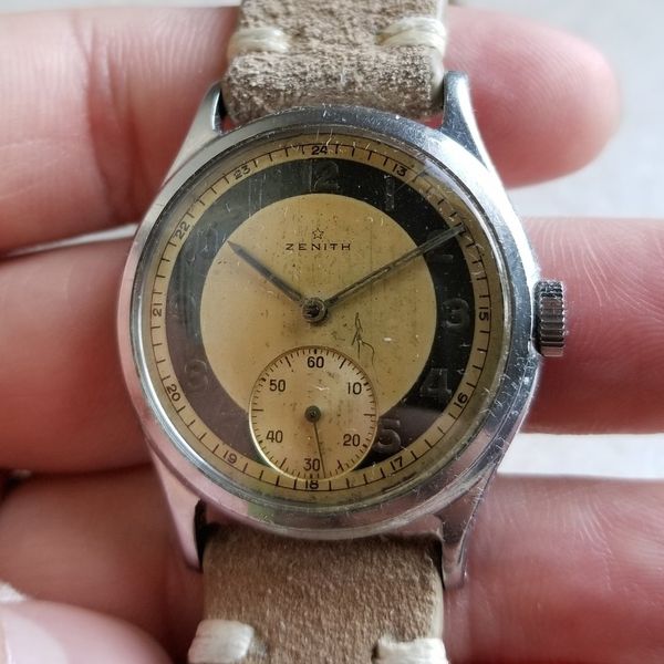 SOLD ZENITH Military Cal. 12-4-P-6 Bullseye Radium 24-hr Dial $330 ...
