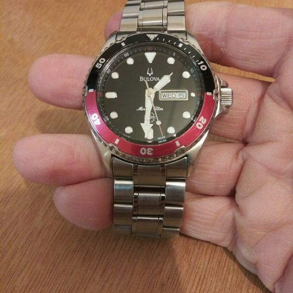 Bulova Marine Star Coke Bezel 98C66 200M Men's Divers Watch Nice ...