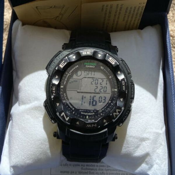 CASIO PRW2500T-7 Pro Trek Atomic Solar Triple Sensor Grey Silver Men's Watch | WatchCharts