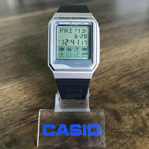 Vintage 1996 Casio VDB-200 Memory Protect Touch Screen Watch, Made in ...