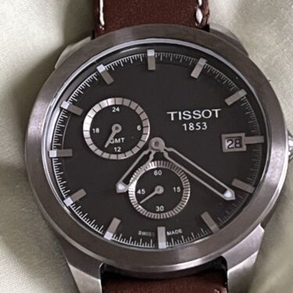 Tissot Titanium GMT Dual time zone Wrist Watch 43mm | WatchCharts ...