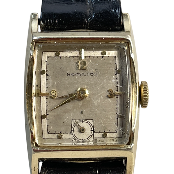 Vintage Hamilton Cal 982 19J 14k gold filled wristwatch running ...