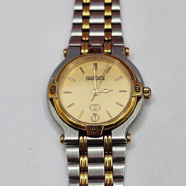 GUCCI 9000L GOLD FACE DATE VINTAGE SWISS MADE WATCH | WatchCharts Marketplace