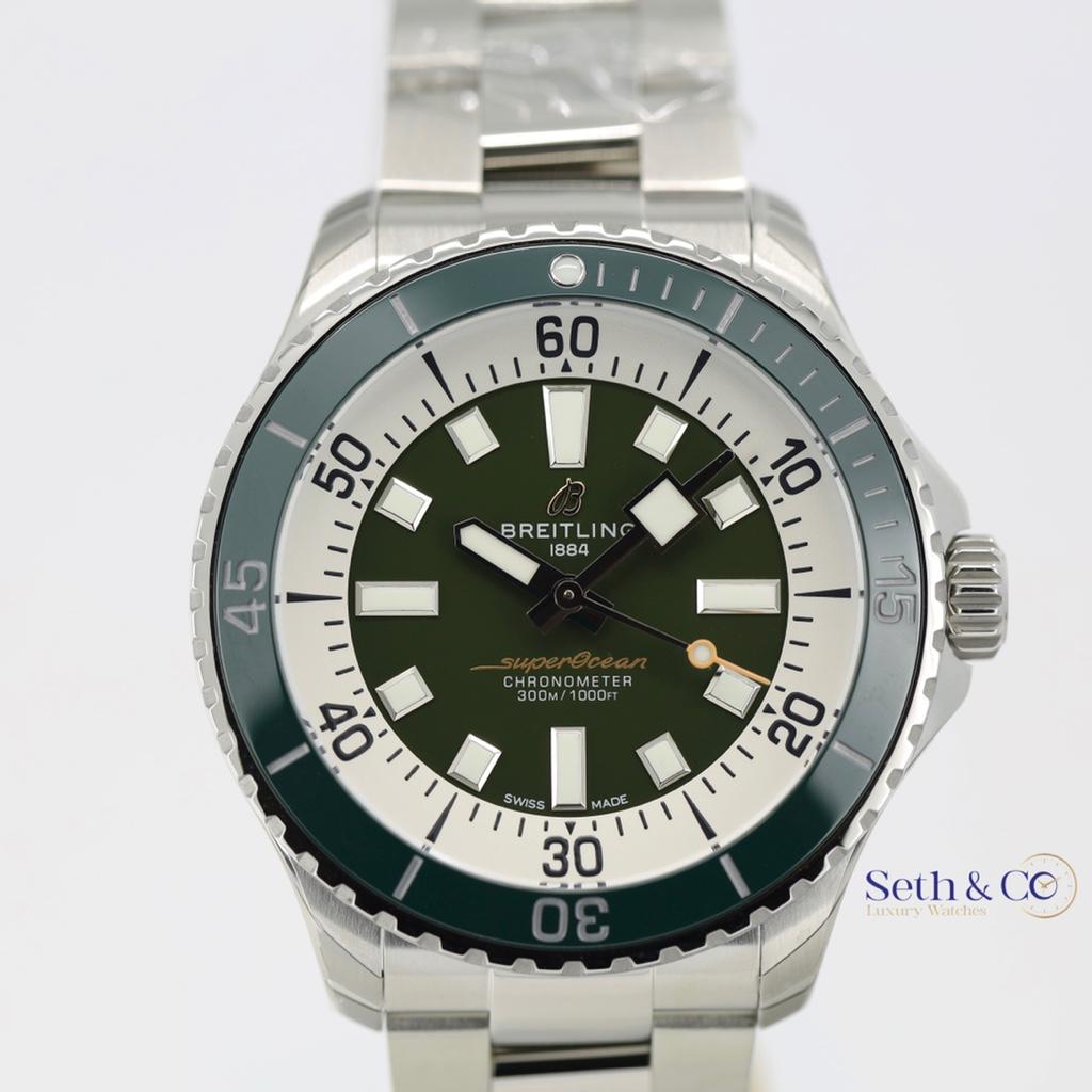 FS: BNIB 2022 Breitling Superocean Automatic 44 Green Dial New Release ...