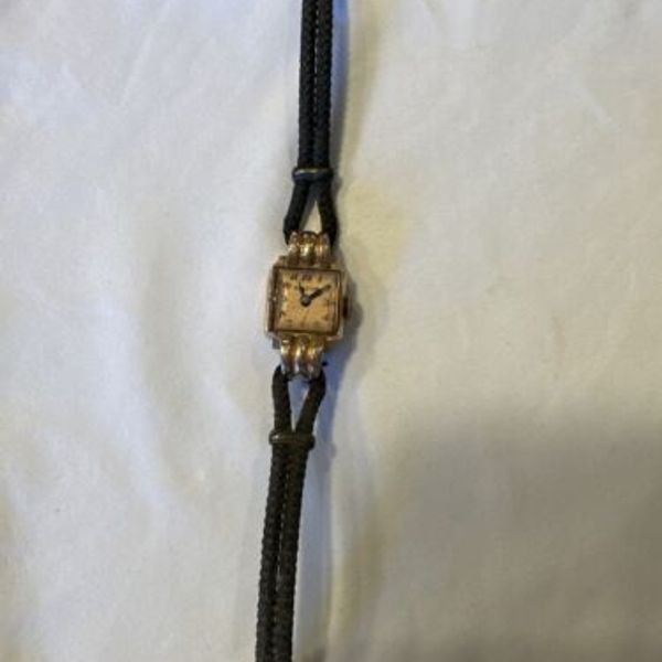 1920's Art Deco Bulova Ladies Watch 14K Gold Filled Case GEMEX band 1/ ...
