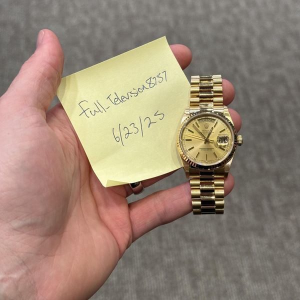 [WTS] 1988 Rolex Day-Date President 36mm 18k Yellow Gold Champagne Dial ...