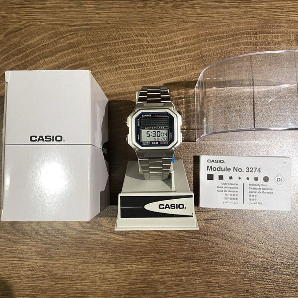 Casio AL-190WD-1A Rare Vintage Batteryless Solar Lcd Digital Watch NOS ...