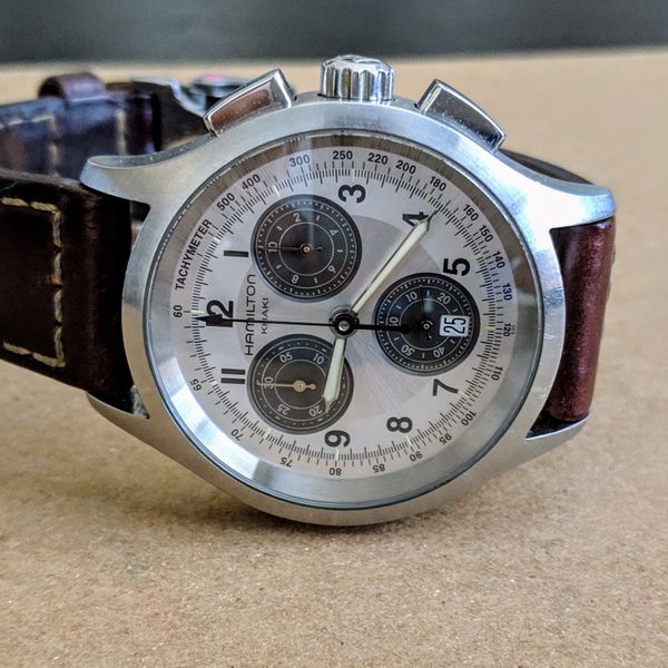 [WTS] Hamilton Khaki quartz panda chronograph (H764120) | WatchCharts ...