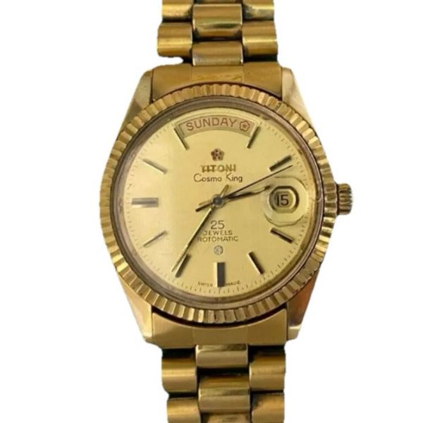 Titoni Cosmo King President Automatic Day-Date Stainless Steel Watch ...