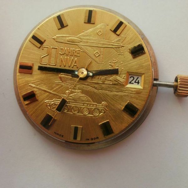 Glashutte 20 NVA military spezimatic cal.75 diver men's vintage wrist ...