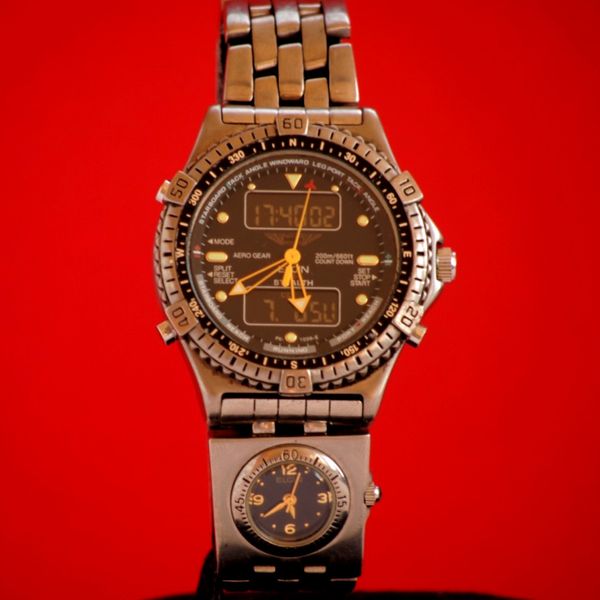 RARE Elgin TITANIUM Military AIR FORCE UTC Triple Time Watch, Days ...