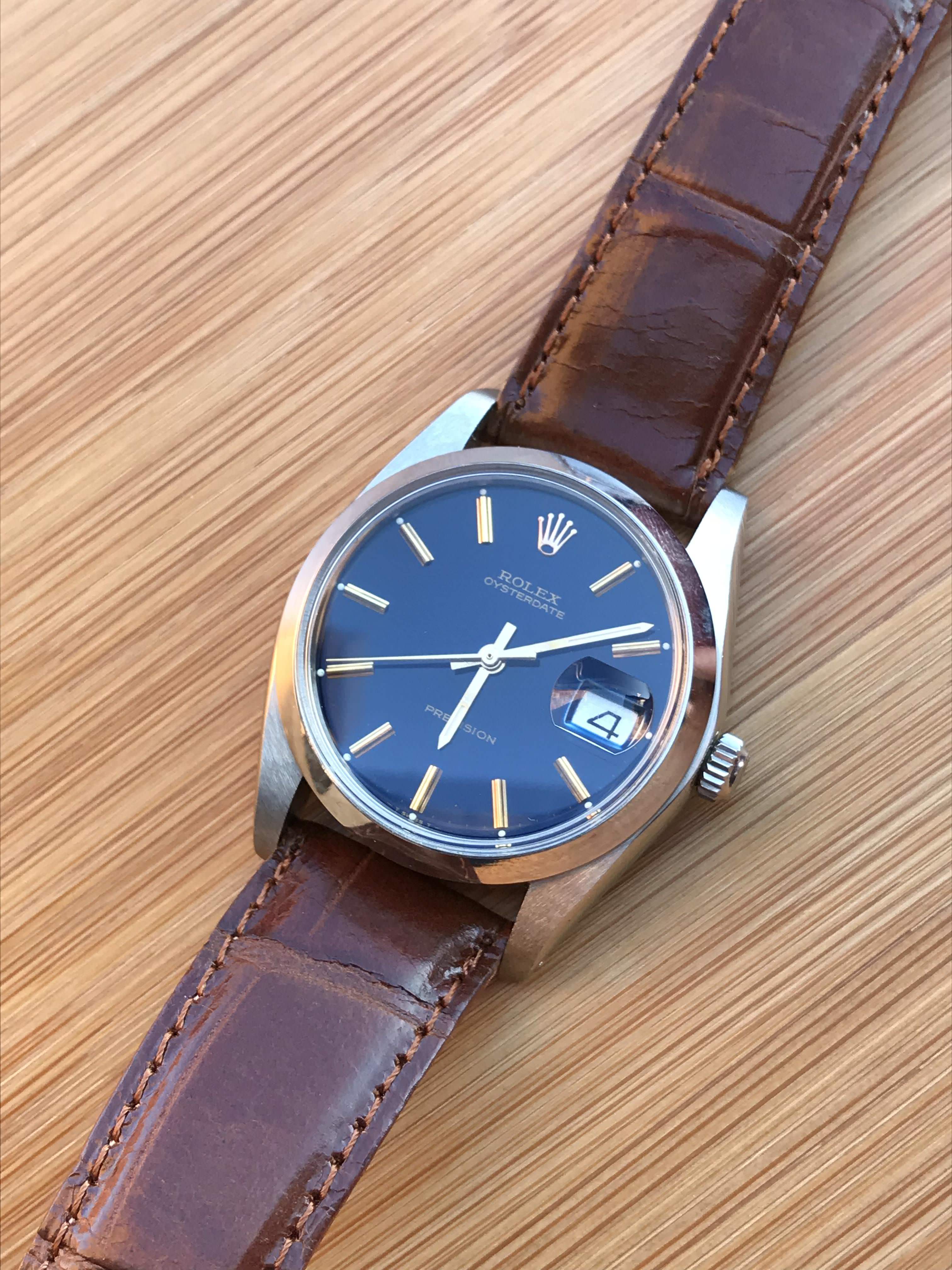 [WTS] Rolex Oysterdate 6694 Blue Dial Overall Excellent Condition ...