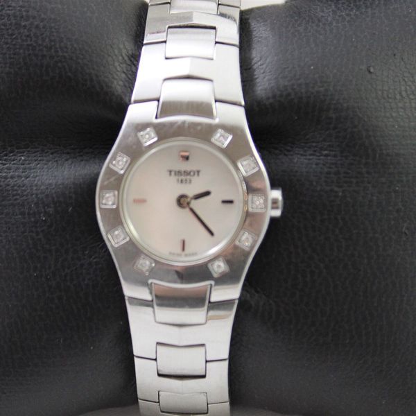 Tissot L521 Mother of Pearl Dial Diamond Bezel Quartz Stainless Ladies ...