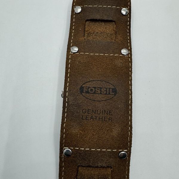 FOSSIL BIG TIC Vintage Men's Watch Leather Band JR-8712 Quartz 40 mm ...