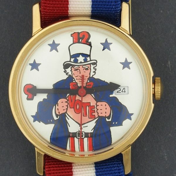 Nuova inserzioneOrologio politico vintage Timex zio Sam voto carica ...
