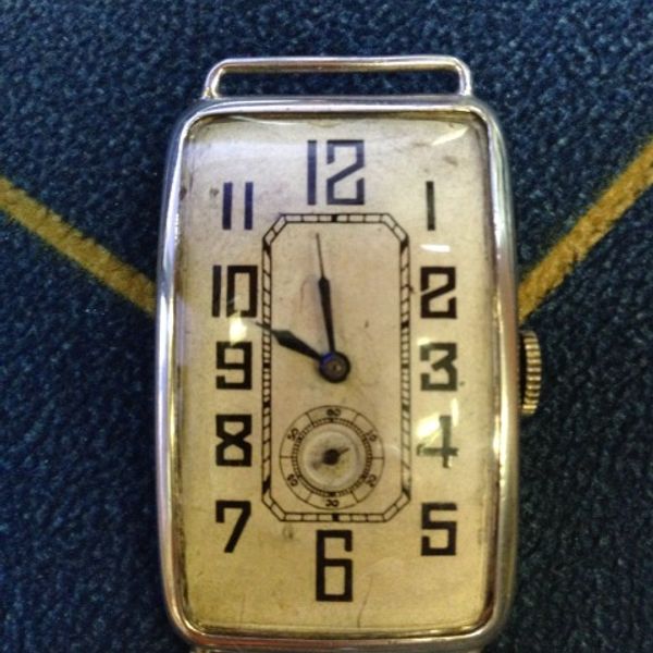 SOLD! Big and Rare, Vintage EBERHARD Sterling Silver Tank | WatchCharts ...