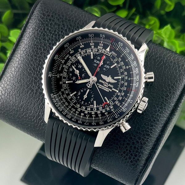 Breitling Navitimer 1884 Limited Edition Black Dial A21350 Box & Books ...
