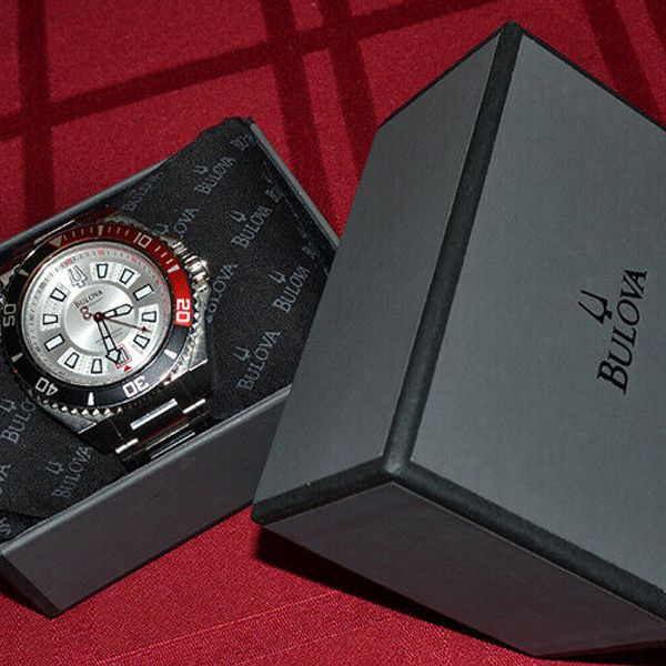 Bulova 98B167 Preowned Catamount Precisionist SS Dive Watch locking ...