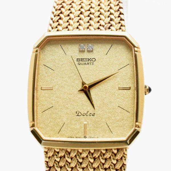 Vintage [N MINT] Seiko Dolce 9521-5210 Gold Diamond Quartz Mens Watch from JAPAN | WatchCharts ...