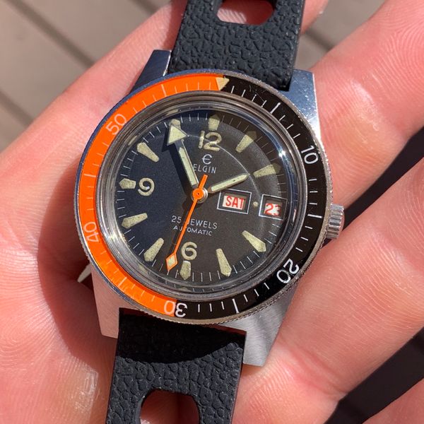 FS Affordable Vintage Tritium Elgin Skin Diver | WatchCharts Marketplace