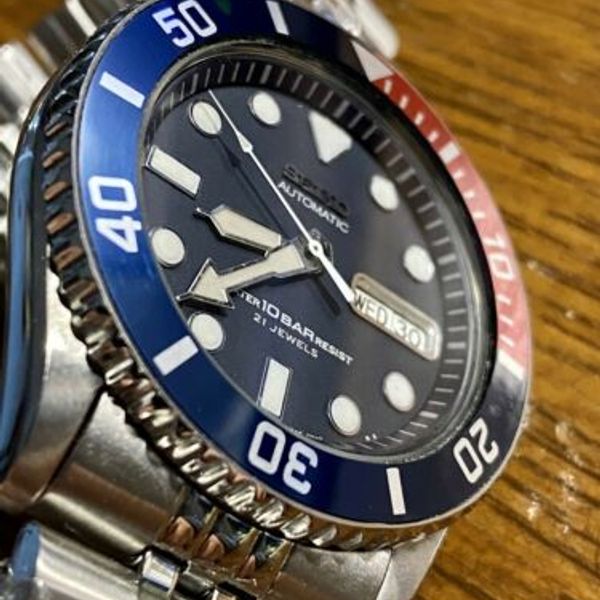 SEIKO SUBMARINER DIVER 7S26-0040 SKX033J 10 BAR AUTOMATIC MEN'S WATCH ...