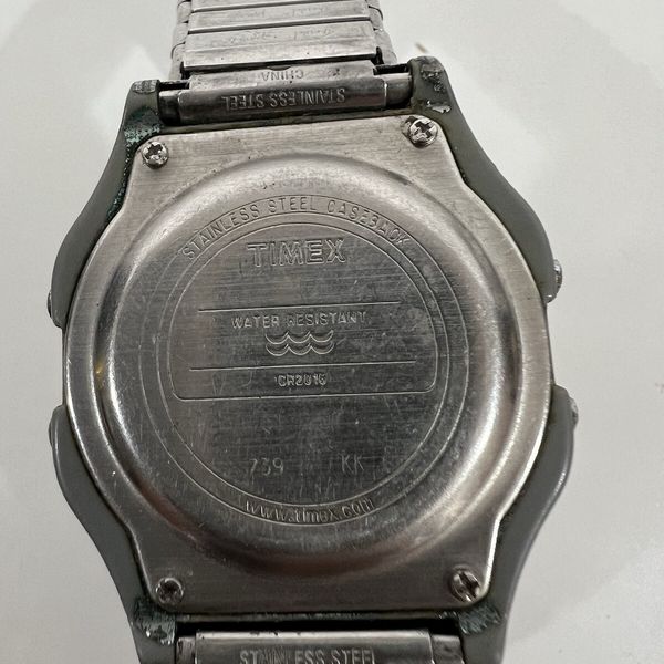 Vintage Timex Digital 739 Silver Watch Runs Nice Condition Indiglo ...