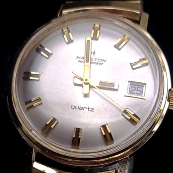 Vintage 10k Gold Hamilton Masterpiece Men's Watch 1981 Fits Most Wrists ...