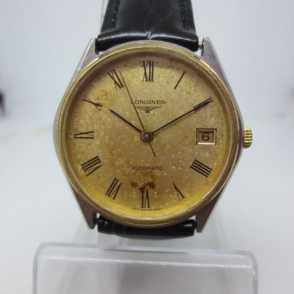 VINTAGE LONGINES 990 DATE L.990.1 18KGP/STAINLESS STEEL AUTOMATIC MENS ...