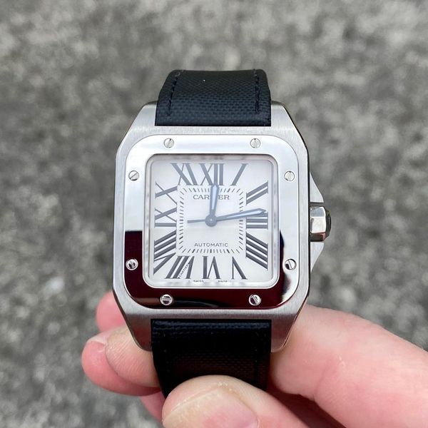 FS: Cartier Santos 100 Medium W20106X8 w/Two Extra Straps | WatchCharts ...