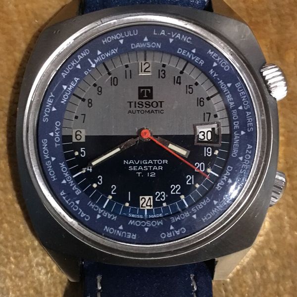 Tissot Seastar Navigator T.12 - Vintage 24hr Worldtimer - Very Good ...