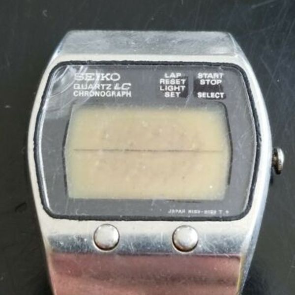 VINTAGE SEIKO QUARTZ LC CHRONOGRAPH WATCH M159-5029 PARTS OR REPAIR ...