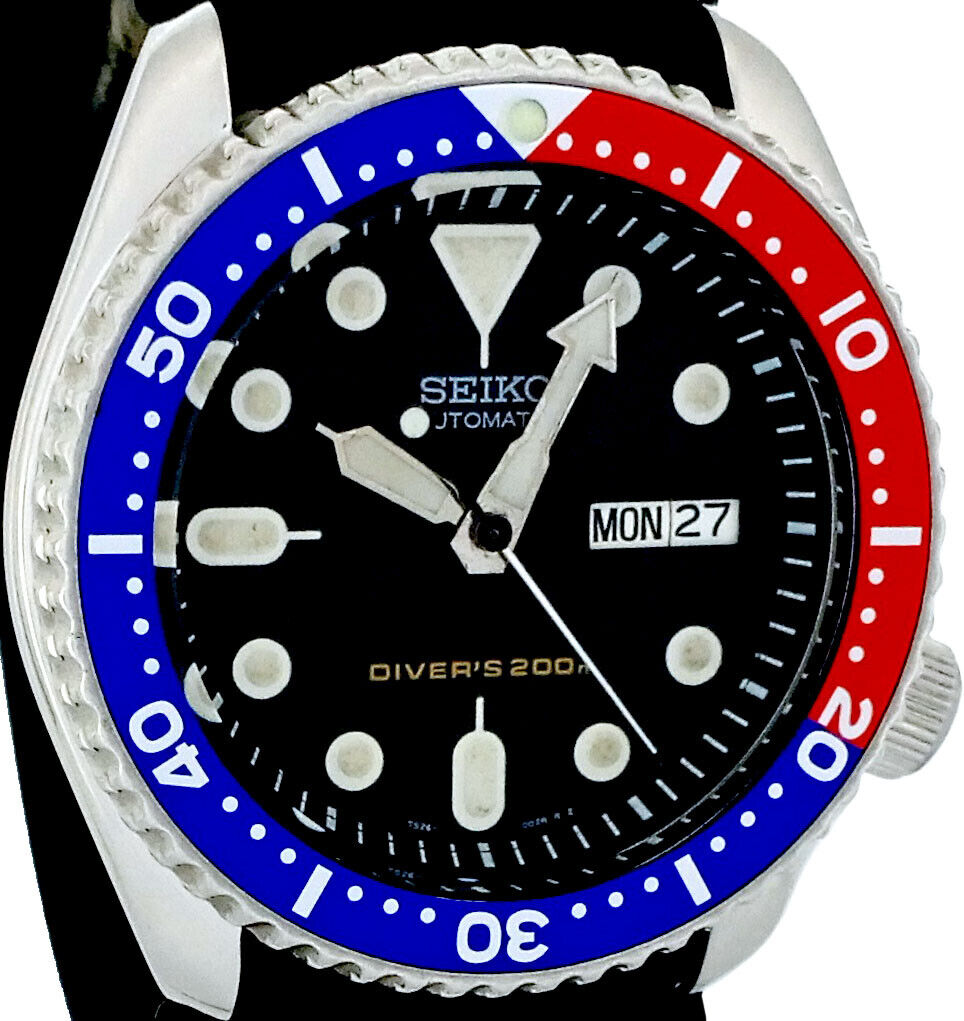 Vintage SEIKO Pepsi diver MOD SKX007 Genuine Yellowed dial, 7S26-0020 ...