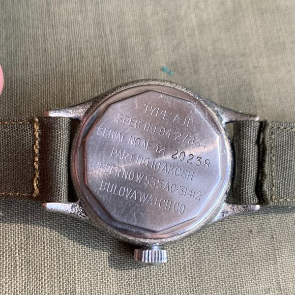 1945 Bulova A-11 U.S. Military WWII 10AK Hack Military Wristwatch #5 ...