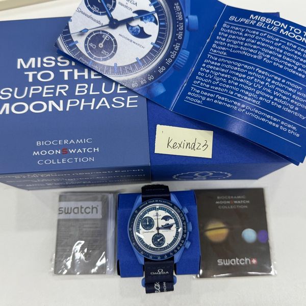 Swatch #Moons watch MISSION TO THE SUPER BLUE MOON PHASE | WatchCharts ...