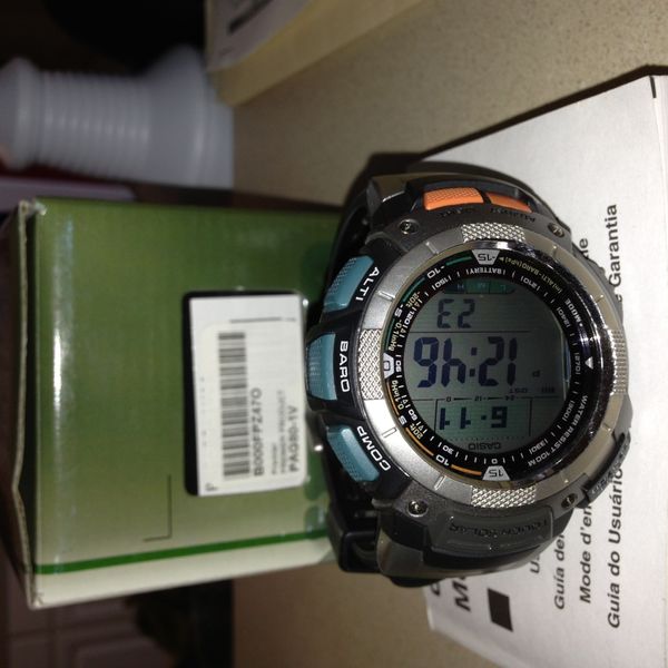 CASIO PAG80-1V Pathfinder Altimeter Barometer Compass Solar watch ...