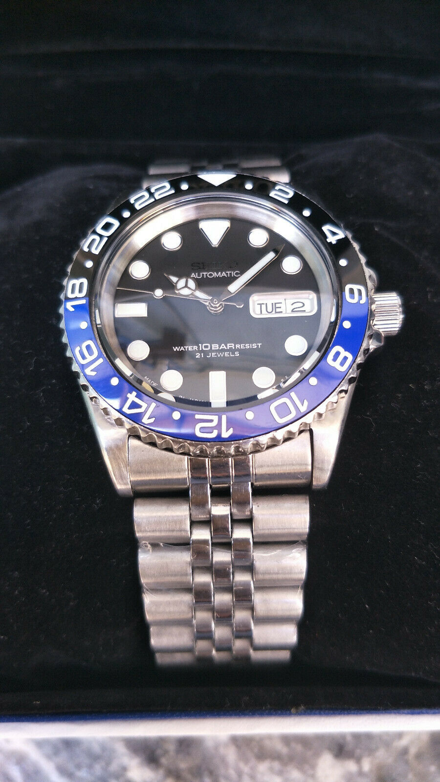 STUNNING BATMAN SEIKO DIVER 7S26-0040 SKX031J 10 BAR AUTOMATIC WATCH ...