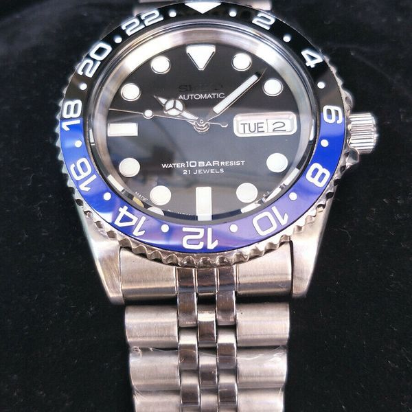 STUNNING BATMAN SEIKO DIVER 7S26-0040 SKX031J 10 BAR AUTOMATIC WATCH ...