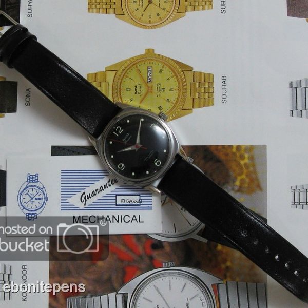 FS: Brand new HMT Jawan Black Dial, Red seconds hand, Handwound 1year ...