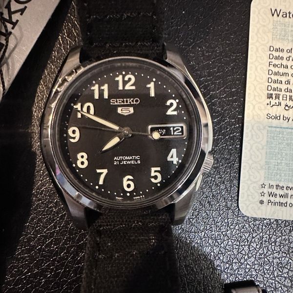 Seiko 5 Sports Men's Black Watch - SNK381 | WatchCharts Marketplace