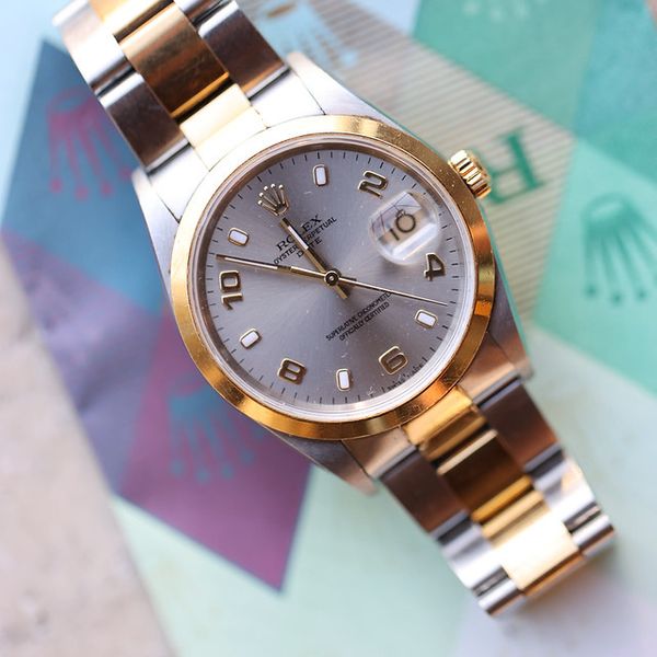FS:Rolex 15203 18k/SS Arabic 34mm Midsize Oyster. | WatchCharts Marketplace