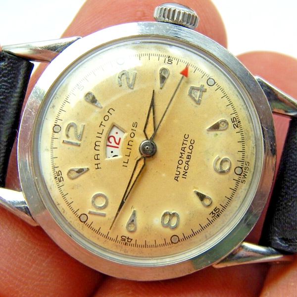 Vintage Hamilton Illinois Power reserve up/down wind indicator watch ...