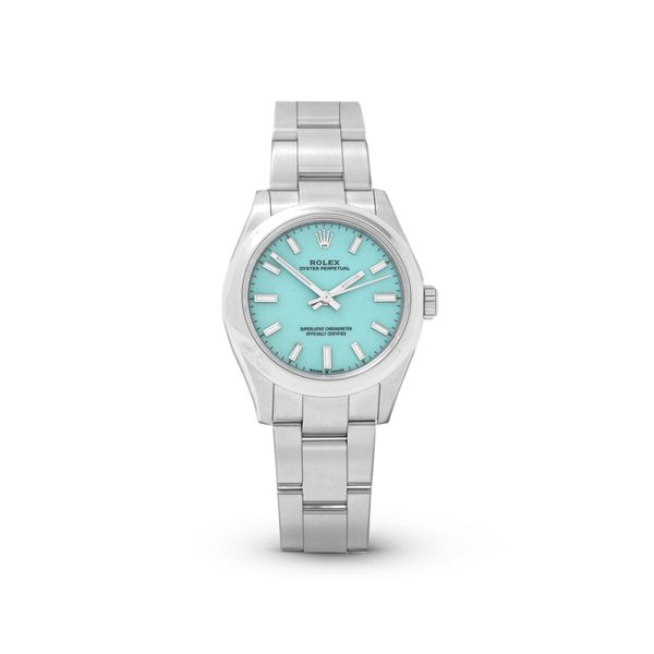 New Dec 2025 Rolex Oyster Perpetual 31 277200 Tiffany Turquoise Blue ...