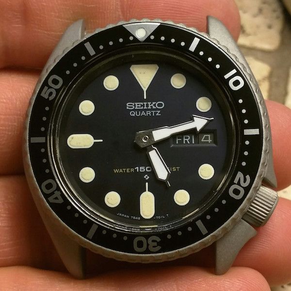 FS: Seiko 7548-7000, JDM dial, bead blasted, black day/date wheel ...