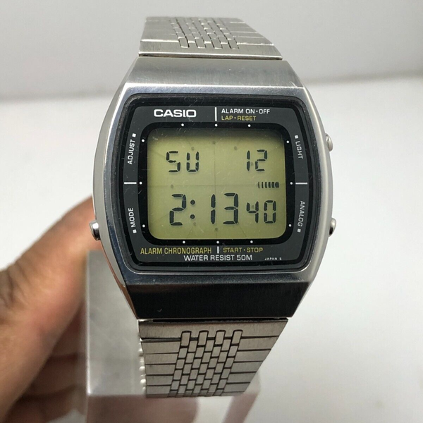 Vintage Casio 103 AA-91W Blue Thunder Alarm Chronograph Digital Men's ...