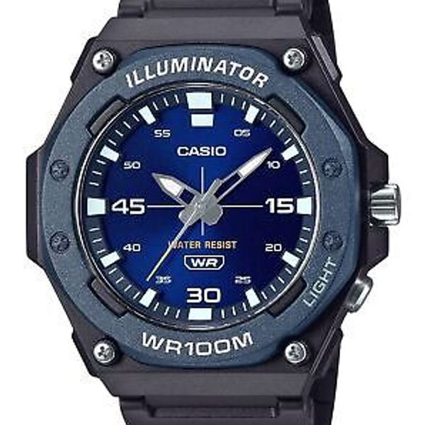 Casio Standard Analog Resin Strap Blue Dial Quartz MW-620H-2AV 100M Men ...