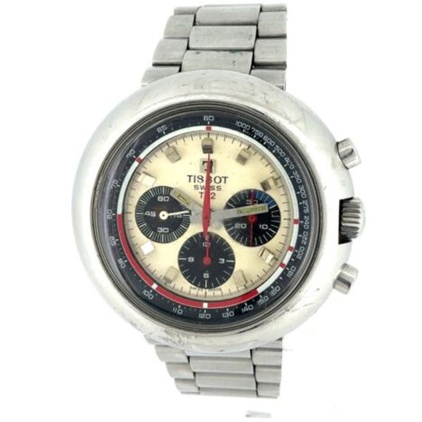 Vintage TISSOT T12 Chronograph Lemania 873 Manual Wind Stainless Steel ...