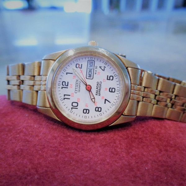 Vintage Citizen Quartz Railroad Approved Watch GN-0-S-9 6N0151 1002 ...