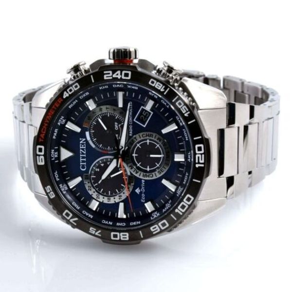 Citizen Promaster Land Eco-Drive Chronograph Men's Blue Dial Watch ...