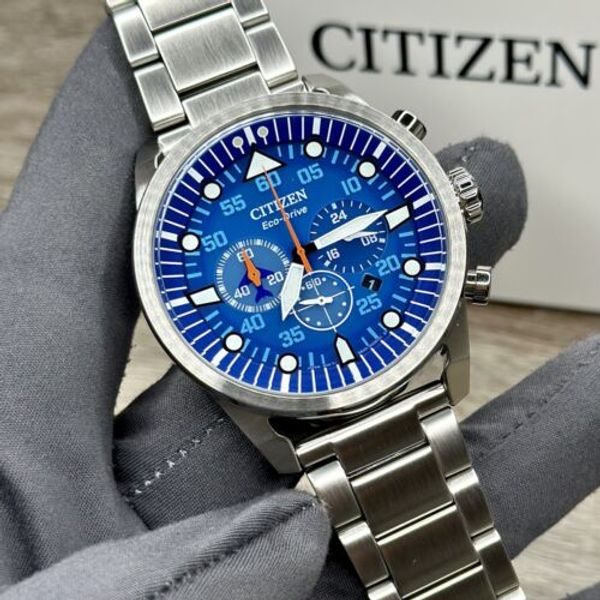 NEWâ Citizen Eco-Drive Weekender Avion Ocean Blue Dial Men's Watch ...
